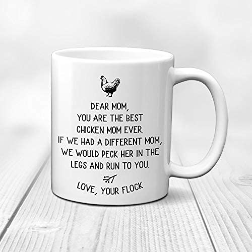 CANARY ROAD Chicken Mom Coffee Cup, Chicken Mug, Crazy Chicken Lady Gift, Chicken Gift, Chicken Kitchen Decor, Chicken Farmer Gift, Backyard Farmer Gift, Chicken Mom Gift