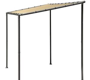 shelterlogic 10' x 6' solano gazebo canopy charcoal carbon steel frame and marzipan water-resistant and sun protection tan cover