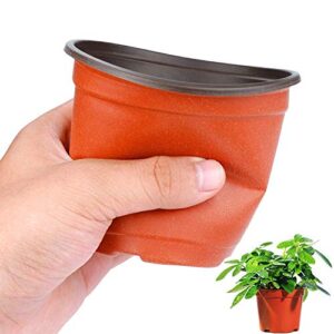 Augshy Nursery Pot, 75 Pcs 4" Plastic Nursery Seed Starting Pots Flower Plant Container for Succulent Seedling Cutting Transplanting