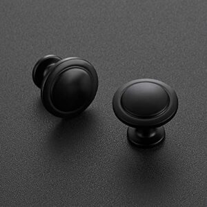 Ravinte 30 Pack 1-1/4 inch Kitchen Cabinet Knobs Drawer Dresser Knobs Matte Black Zinc, Drawer Pulls Door Handles Knobs