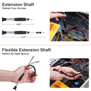 SHARDEN Precision Screwdriver Set 140 in 1 Magnetic Driver Kit Professional Repair Tool Kit with Portable Bag for iPhone, iPad, PC, Computer, Laptop, MacBook, Tablet, Xbox, Game Console, Watch (Red)