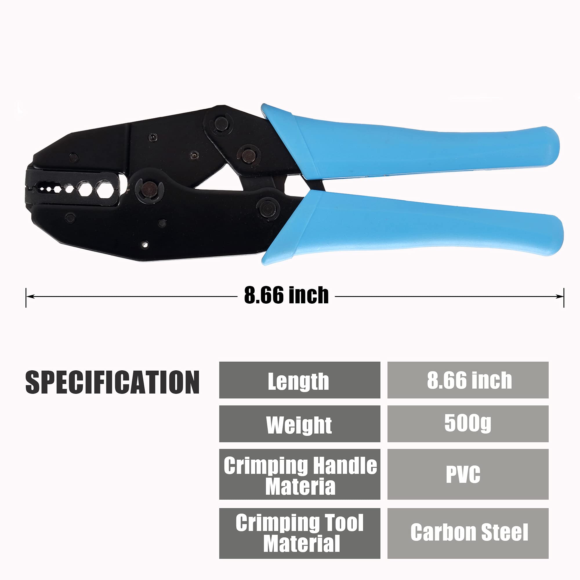 TLS.eagle BNC RG58 Plug Crimp Connector and Striping Crimp Tool for RG58 RG59 Pack of 10