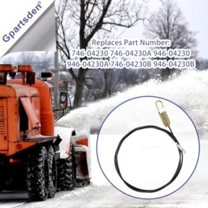 Gpartsden 946-04230B Snow Blower Auger Cable for Cub Cadet MTD Drive Clutch 746-04230 746-04230A 946-04230 946-04230A Snow Thrower