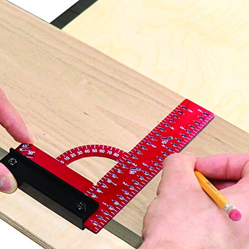 Milescraft 8459 MC-Square150 (metric) - Aluminum Framing and Woodworking Square,Red