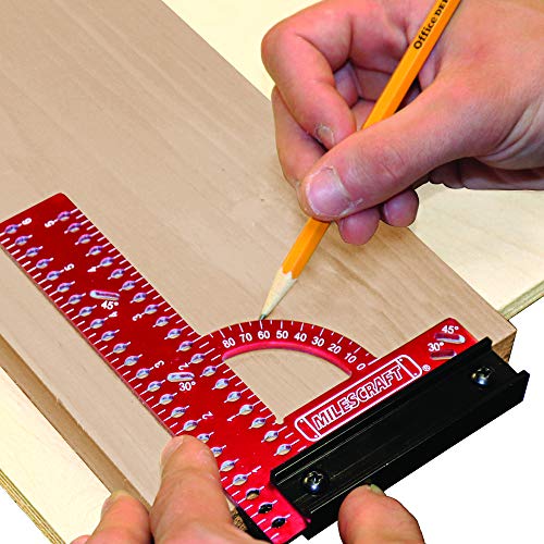 Milescraft 8459 MC-Square150 (metric) - Aluminum Framing and Woodworking Square,Red