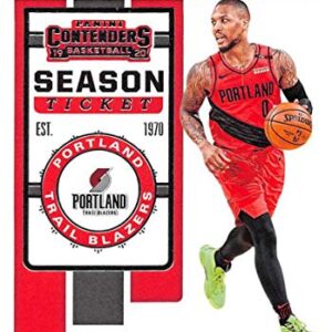 2019-20 Contenders NBA Season Ticket #20 Damian Lillard Portland Trail Blazers Official Panini Basketball Trading Card