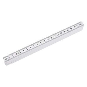 uxcell Folding Ruler 2 Meters 10 Fold Metric Measuring Tool ABS for Woodworking Engineer White