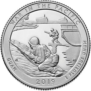 2019 w america the beautiful 2019 w war in the pacific guam quarter national park quarter w mint mark quarter uncirculated un