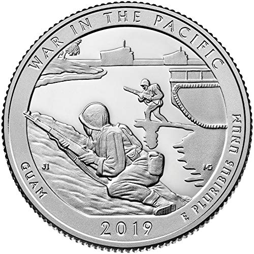 2019 W America The Beautiful 2019 W War In The Pacific Guam Quarter National Park Quarter W Mint Mark Quarter Uncirculated UN