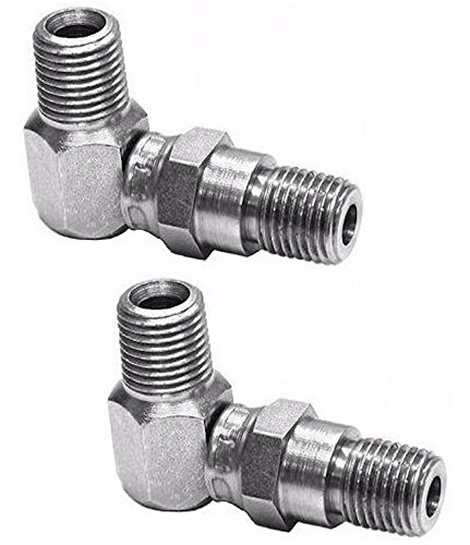 Professional Parts Warehouse Aftermarket Meyer 21855 Set of Two 90 Degree 1/4" Hydraulic Hose Swivel Elbows