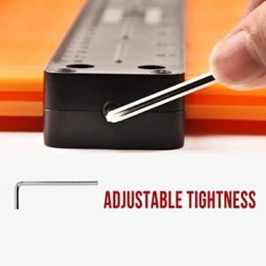 𝗖𝗼𝗻𝘁𝗼𝘂𝗿 𝗚𝗮𝘂𝗴𝗲 Profile Tool, GOXAWEE Irregular Shape Duplicator 5''& 10''-Tightness Adjustable-Outline Measuring Plastic Ruler for Corners,Wood Templates, Tiles and Laminate (Orange)