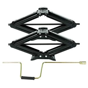 5000 lb lift 24" rv stabilizing scissor jack, scissor lifting jacks w/handle for pop-up camper and travel trailer -pack of 2