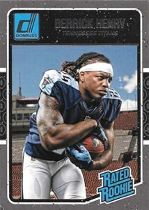 derrick henry 2016 donruss mint rated rookie card #365 showing this tennessee titans star in his blue jersey