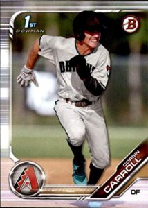 2019 bowman draft #bd-125 corbin carroll rc rookie arizona diamondbacks mlb baseball trading card