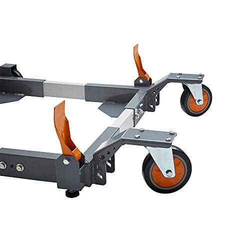 Bora Portamate Mobile Base PM-3800 with High Clearance 5” Wheels – Universal, Heavy Duty, Adjustable Rolling Kit, Floor Dolly Roller for Equipment, Power Tools, Machines- 1500 lb Capacity