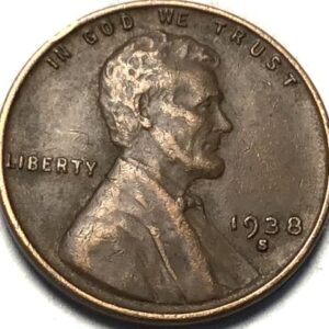 1938 S Lincoln Wheat Cent Penny Seller About Uncirculated