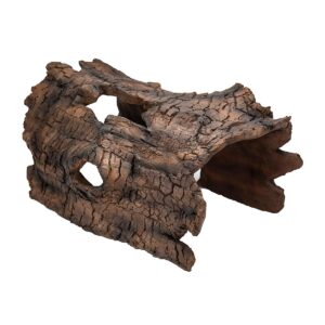 aquascape 78324 koi predator control faux log fish cave, brown