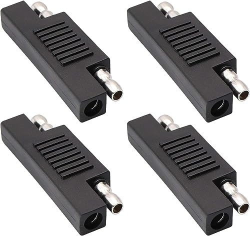 zdyCGTime 4Pack SAE Connector SAE Polarity Reverse Adapter 1.9"x0.28" Gender Charger, Solar Panel Battery Power Charger SAE Male to Male Plug Changer Adapter