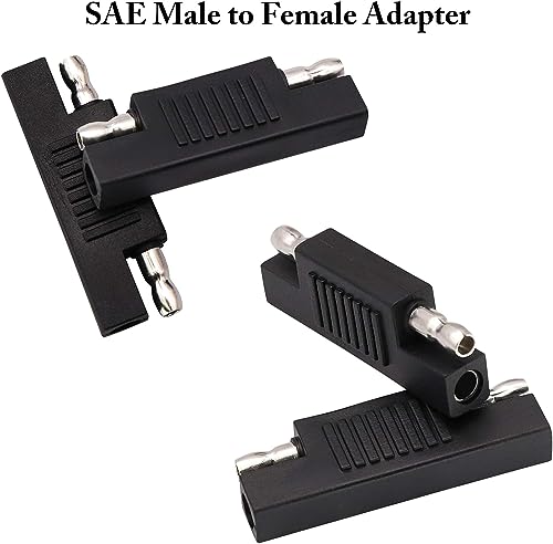 zdyCGTime 4Pack SAE Connector SAE Polarity Reverse Adapter 1.9"x0.28" Gender Charger, Solar Panel Battery Power Charger SAE Male to Male Plug Changer Adapter