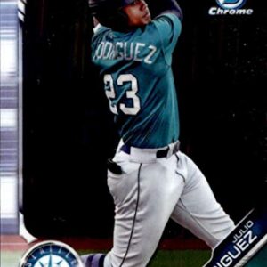 2019 Bowman Chrome Draft #BDC-60 Julio Rodriguez RC Rookie Seattle Mariners MLB Baseball Trading Card