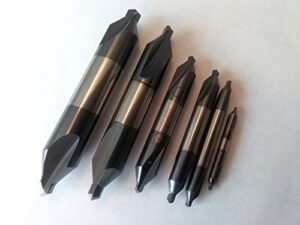 6pcs solid carbide center drills tialn coated #1,#2,#3,#4,#5,#6, 530-ctn