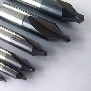 6pcs Solid Carbide Center Drills Tialn Coated #1,#2,#3,#4,#5,#6, 530-CTN