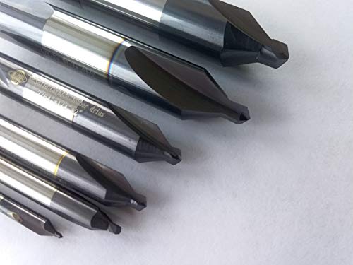 6pcs Solid Carbide Center Drills Tialn Coated #1,#2,#3,#4,#5,#6, 530-CTN