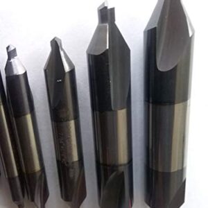 6pcs Solid Carbide Center Drills Tialn Coated #1,#2,#3,#4,#5,#6, 530-CTN