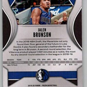 2019-20 Prizm NBA #78 Jalen Brunson Dallas Mavericks Official Panini Basketball Trading Card