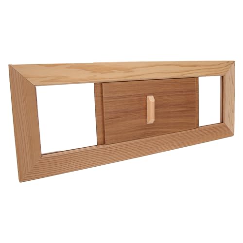 Fdit Cedar Sauna Gable Vent Kit Square Sauna Room Air Vent Grille Wooden Ventilation Louvers Sauna Room Ventilation Louvers Accessory for Sauna Room and Swimming Pool