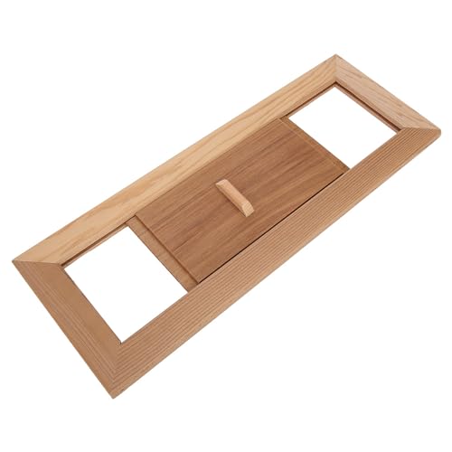 Fdit Cedar Sauna Gable Vent Kit Square Sauna Room Air Vent Grille Wooden Ventilation Louvers Sauna Room Ventilation Louvers Accessory for Sauna Room and Swimming Pool