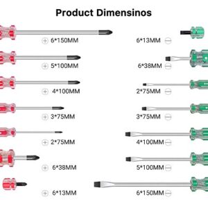 Screwdriver Sets RONMAR Magnetic Slotted Phillips Screwdriver Set 14 PCS Repair Home Improvement Craft