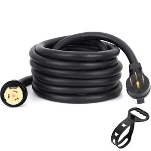 s7 50 amp generator extension cord, 13ft stw 6/3 + 8/1 power cord n14-50p & ss2-50r & cs6364 twist lock connectors