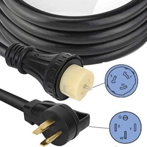 S7 50 Amp Generator Extension Cord, 13FT STW 6/3 + 8/1 Power Cord N14-50P & SS2-50R & CS6364 Twist Lock Connectors