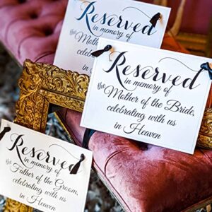 Wedding Memorial Sign In Memory of Parents Celebrating From Heaven | Ceremony Seat Banner (Father of the Bride)