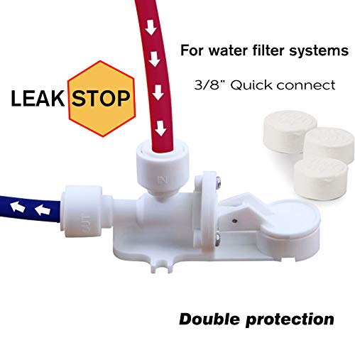 Frizzlife Leak Stop Valve LSV02 for PD600 Undersink Reverse Osmosis - 3/8” Quick Connect Leak Detector, Automatic Water Shut Off Protection When Water Leaks