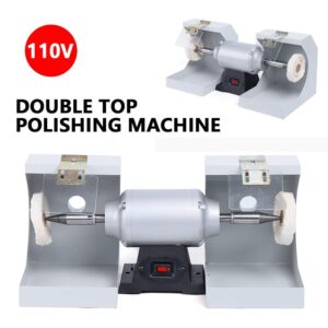 DONNGYZ Electric Lab Dual Polishing Machine Lathe Buffing Jewelry Grinder Suitable for Jewelry Polishing Casting 500W 3000RPM(US Stock)