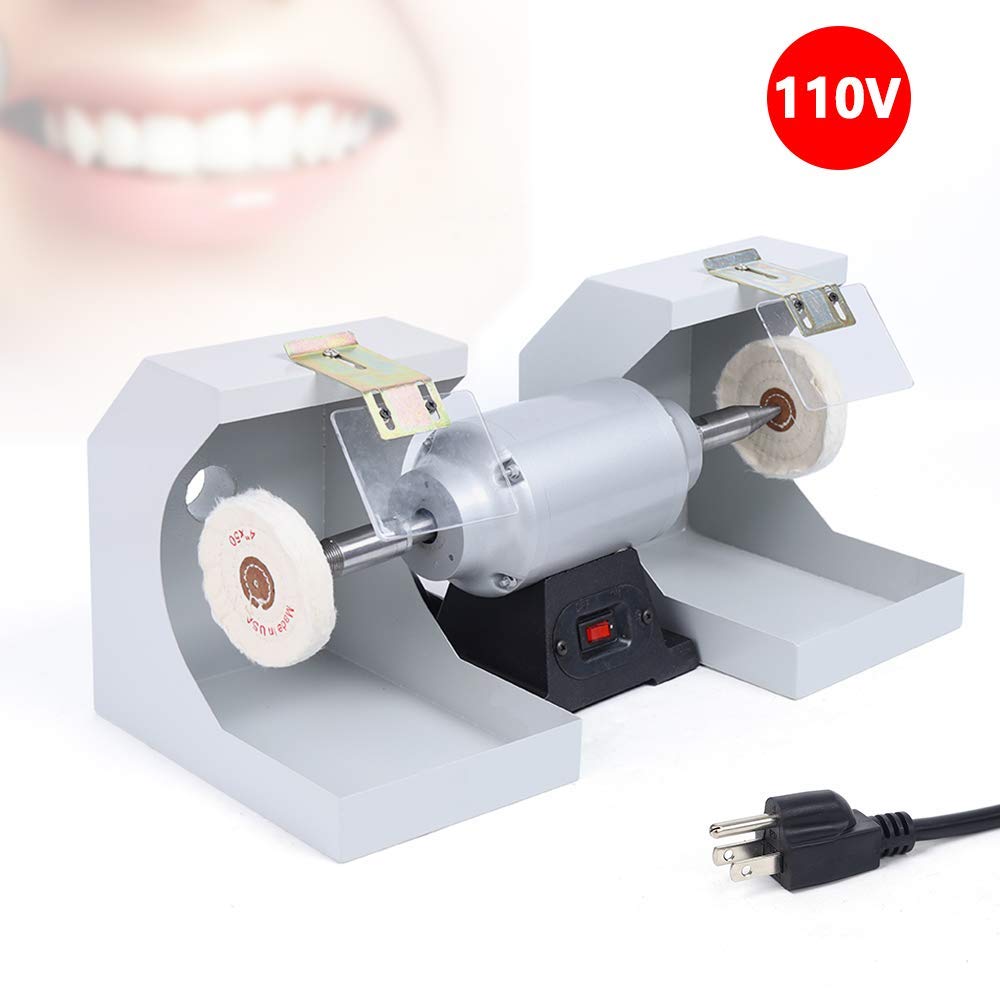 DONNGYZ Electric Lab Dual Polishing Machine Lathe Buffing Jewelry Grinder Suitable for Jewelry Polishing Casting 500W 3000RPM(US Stock)