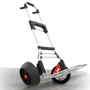 camba moova hand truck; folding cart and dolly; stair climbing wheel technology; heavy duty 220lbs load capacity