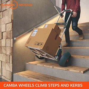 CAMBA Moova Hand Truck; Folding Cart and Dolly; Stair Climbing Wheel Technology; Heavy Duty 220lbs Load Capacity