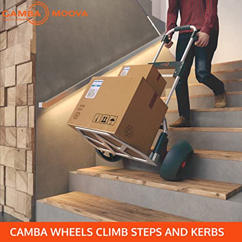 CAMBA Moova Hand Truck; Folding Cart and Dolly; Stair Climbing Wheel Technology; Heavy Duty 220lbs Load Capacity