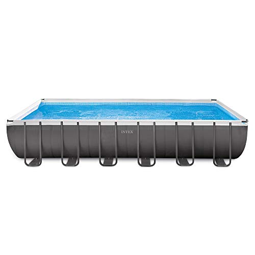 Intex 26363EH Ultra XTR 24ft x 12ft x 52in Frame Above Ground Rectangular Swimming Pool with Pump and Automatic Vacuum Cleaner with a 1.5-Inch Fitting