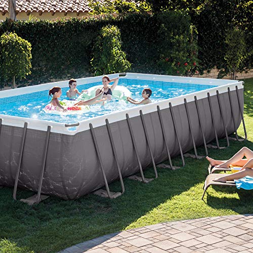 Intex 26363EH Ultra XTR 24ft x 12ft x 52in Frame Above Ground Rectangular Swimming Pool with Pump and Automatic Vacuum Cleaner with a 1.5-Inch Fitting