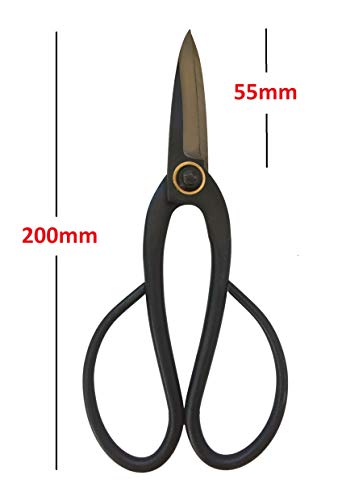 Garden Guru Professional Bonsai Scissors 200mm - Traditional Butterfly Bonsai Pruner Shear for Precise Trimming Pruning and Deadheading of Flowers Plants, Japanese Bonsai Garden Tools