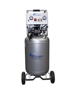 california air tools 20020ad ultra quiet & oil-free air compressor 2.0 hp, 20.0 gal. steel tank air compressor with automatic drain valve