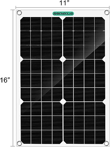 HIMINO 20W Solar Panel Kit with USB Output Ports, Portable Solar Charger for Car, RV, Boat, Cell Phone & More (20w)