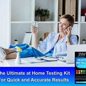 Heavy Metals Water Test Kit - Drinking Water Test Strips with eBook - Quick and Accurate Testing Kits for Drinking Water - Test Iron, Copper, Mercury, and Lead - 20 Test Strips by JNW Direct