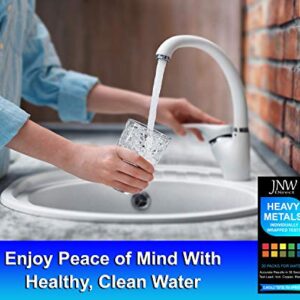 Heavy Metals Water Test Kit - Drinking Water Test Strips with eBook - Quick and Accurate Testing Kits for Drinking Water - Test Iron, Copper, Mercury, and Lead - 20 Test Strips by JNW Direct