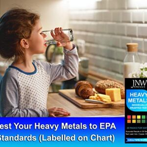 Heavy Metals Water Test Kit - Drinking Water Test Strips with eBook - Quick and Accurate Testing Kits for Drinking Water - Test Iron, Copper, Mercury, and Lead - 20 Test Strips by JNW Direct