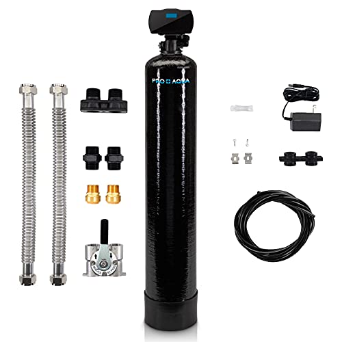 PRO+AQUA Heavy Duty Whole House Well Water Filter System - 100,000 Grains, 99% Effective, Easy Installation, 5-Year Warranty